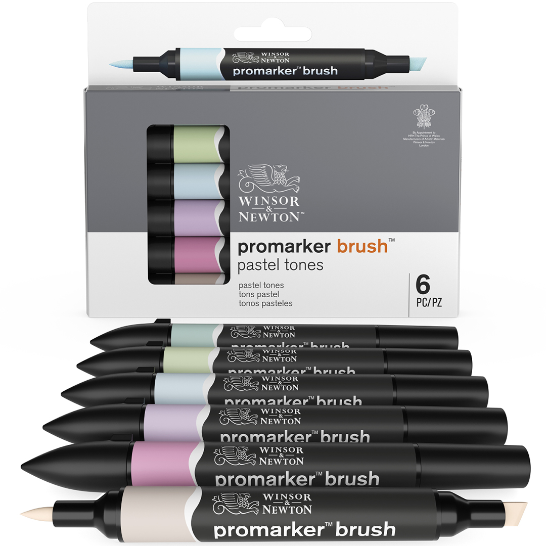 BrushMarker 6 set Pastel Tones